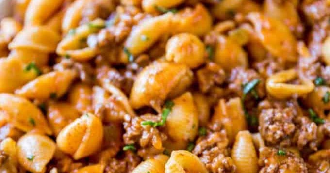 EASY MEXICAN PASTA SHELLS WITH GROUND BEEF ~ Soul Food