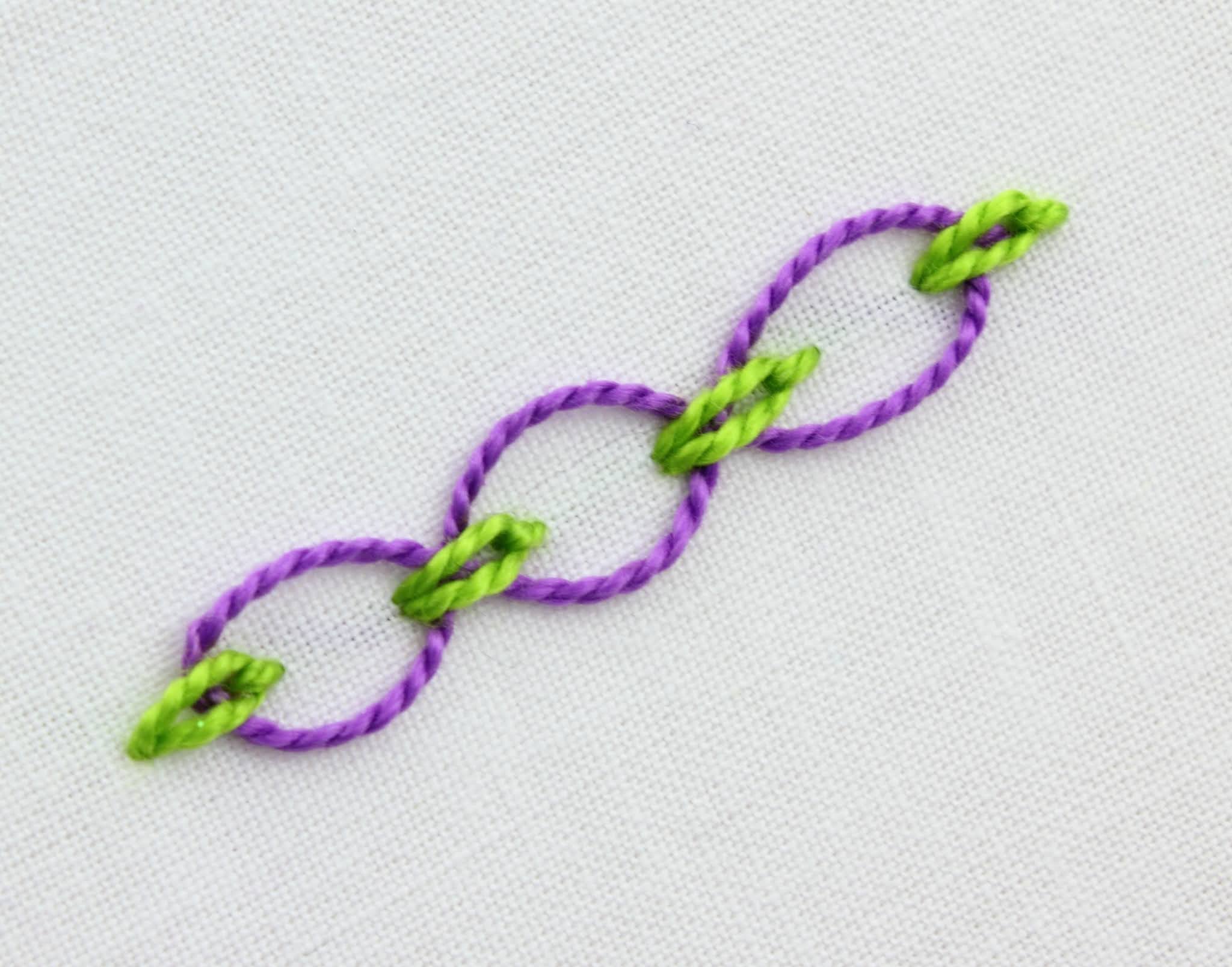 big B: Threaded Chain Stitch