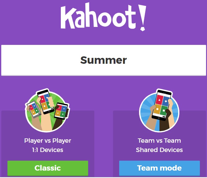 English Corner: Kahoot: Summer