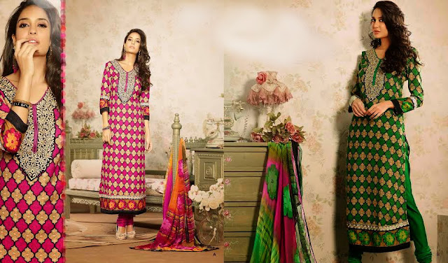 www.veerafab.com: pakistani style cotton fabrics embroidery work salwar ...