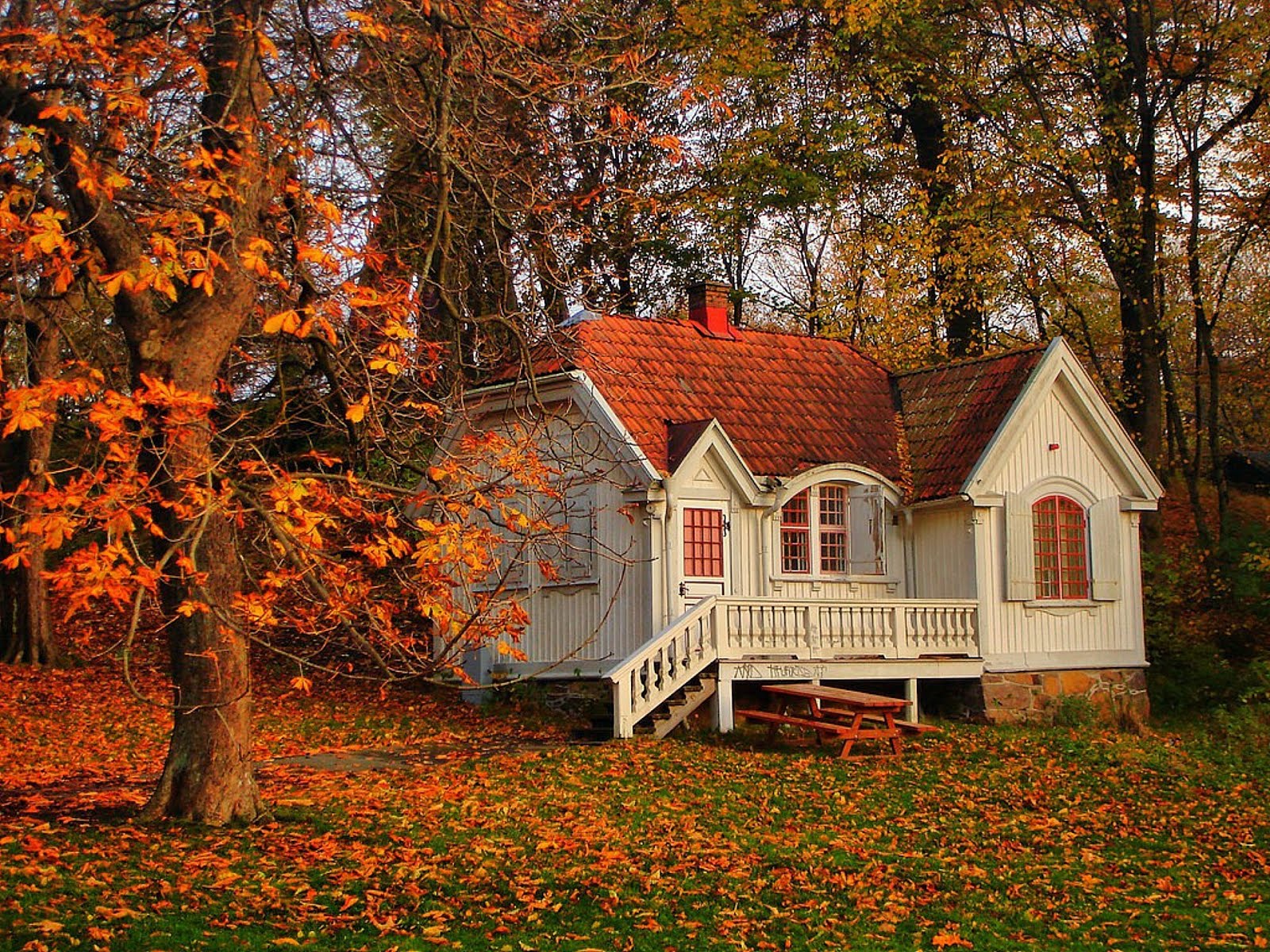 BANCO DE IMÁGENES GRATIS: Casita en el bosque durante el otoño - Autumn ...