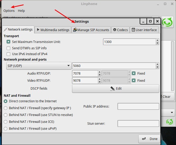 SETTING LINPHONE DI LINUX MINT