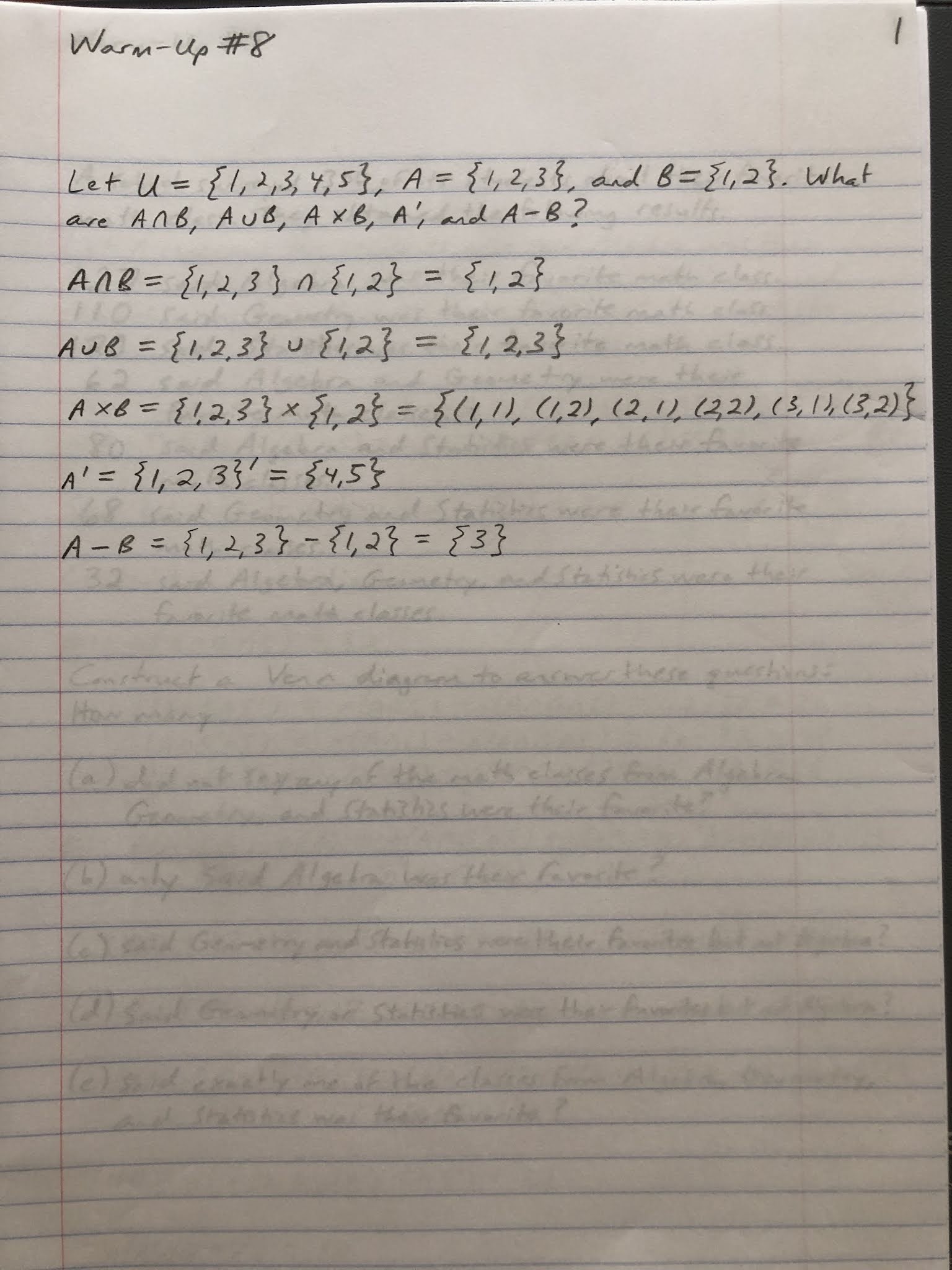 Professor Frank’s Math Blog: Warm-Ups #1-9 Part 1 Foundations of ...