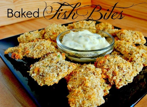 Baked Fish Bites With Caper Dill Mayo ~ dr.lechozz