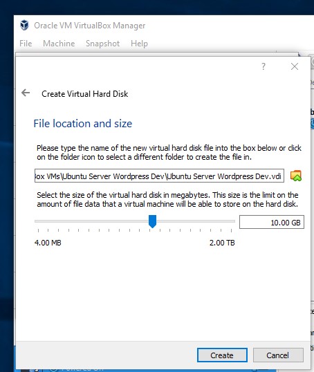 Setup Wordpress development environment with Virtualbox and Ubuntu server