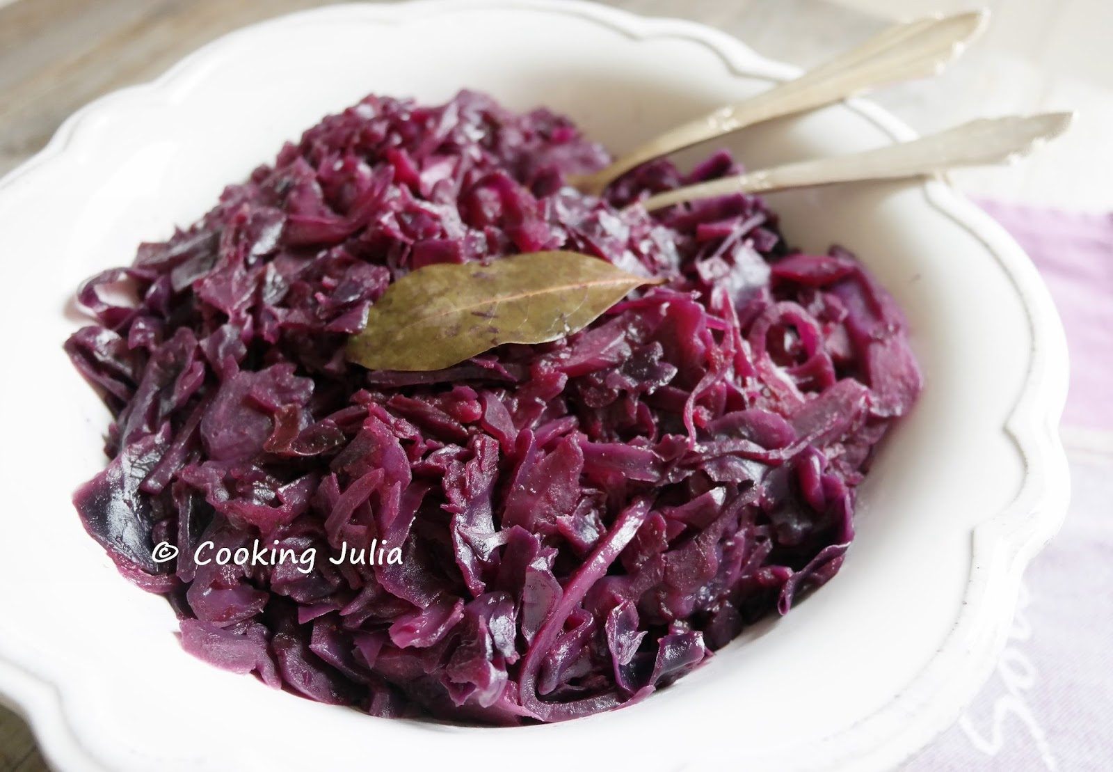 COOKING JULIA : CHOU ROUGE CONFIT