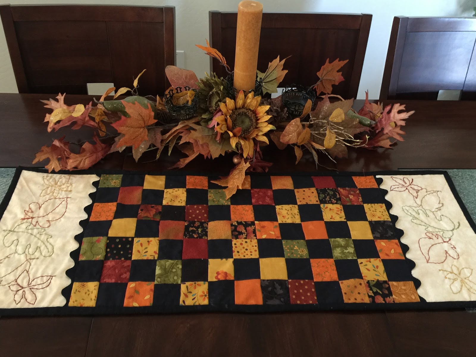 Just Because Quilts: Autumn Table Runner