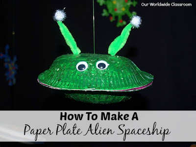 Blast Off - Paper Plate Alien Spaceships