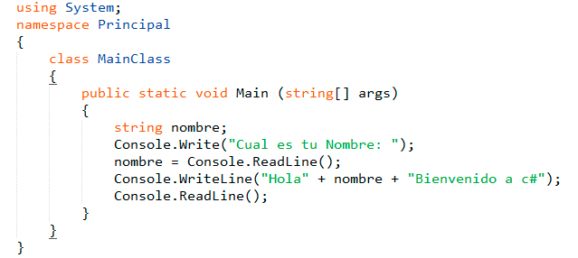 Estructura de un Programa en C# (C Sharp) - Programación en Microsoft ...