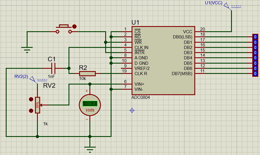 Teknik Elektro: Rangkaian ADC 0804