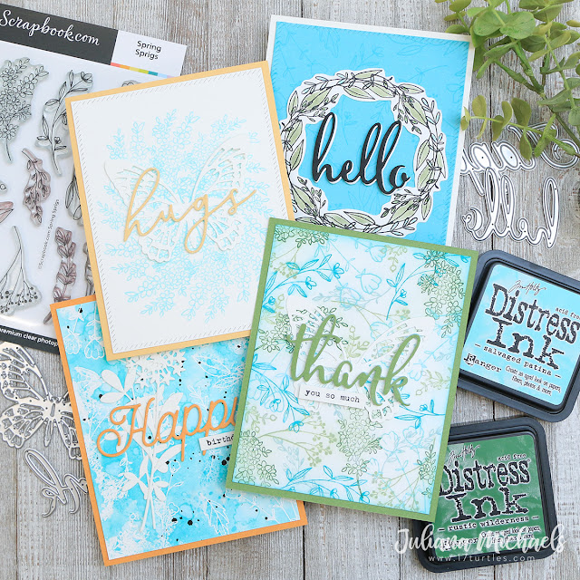 One Stamp Set Five Ways | Spring Sprigs - 17turtles Juliana Michaels