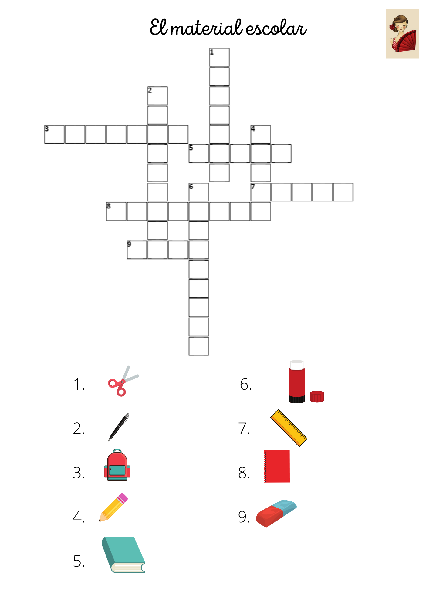 ¡Todos adictos al español!: El material escolar