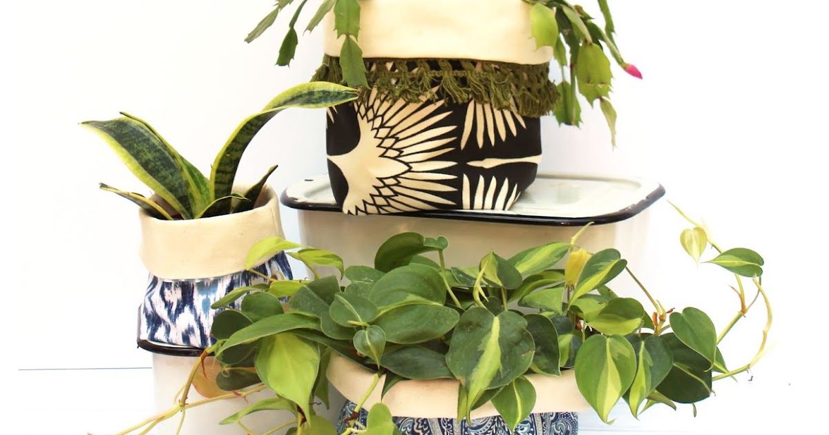 Jennifer Jangles Blog: DIY Sewn Flower Pot Covers, a.k.a. Plant Bags