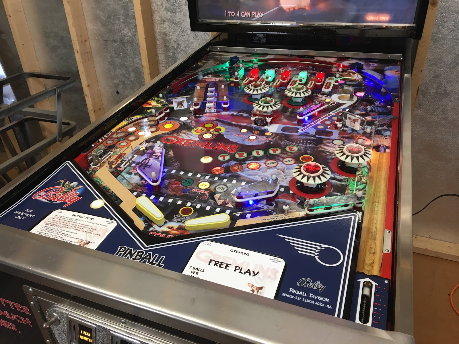 GameroomPinball.com: Custom Gremlins Pinball Machine