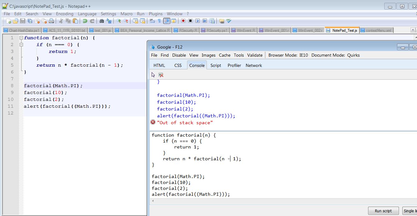 Teaching Programming: Browser Javascript consoles
