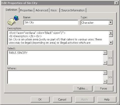 Biassed Intelligence: SAP BOXI, BI 4: Formating Universe Descriptions ...