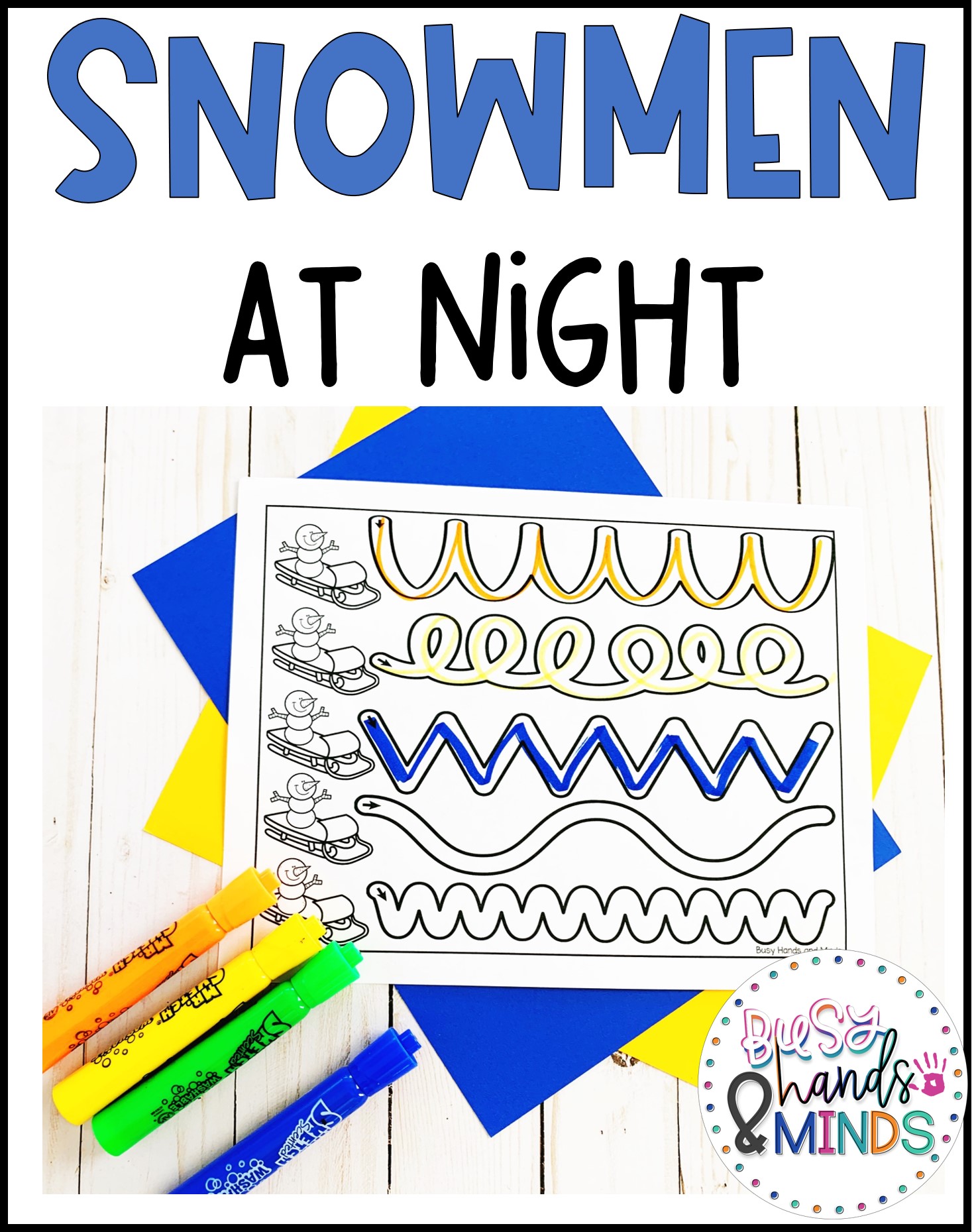 Snowmen At Night Preschool Book Companion | Busy Hands and Minds