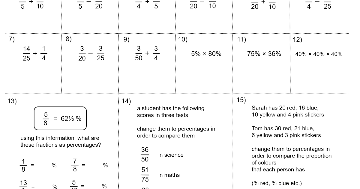 MEDIAN Don Steward mathematics teaching: percentages practice makes perfect