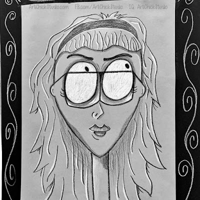 Self Portrait - Tim Burton Style | Art Chick Studio
