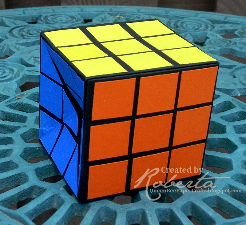 Queen Bee Paper Crafts: Rubik's Cube Card