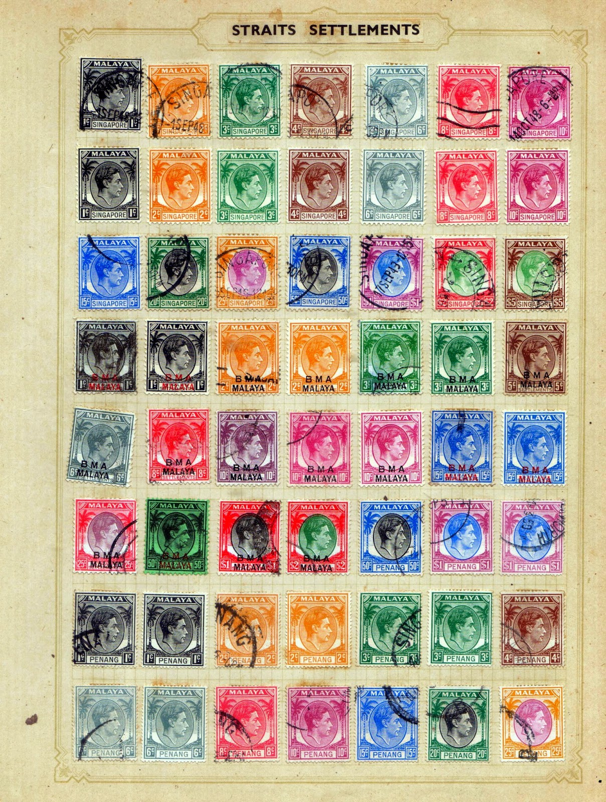 Mynahbird's Early 20th Century Colonial Era Stamps Collection: Straits ...