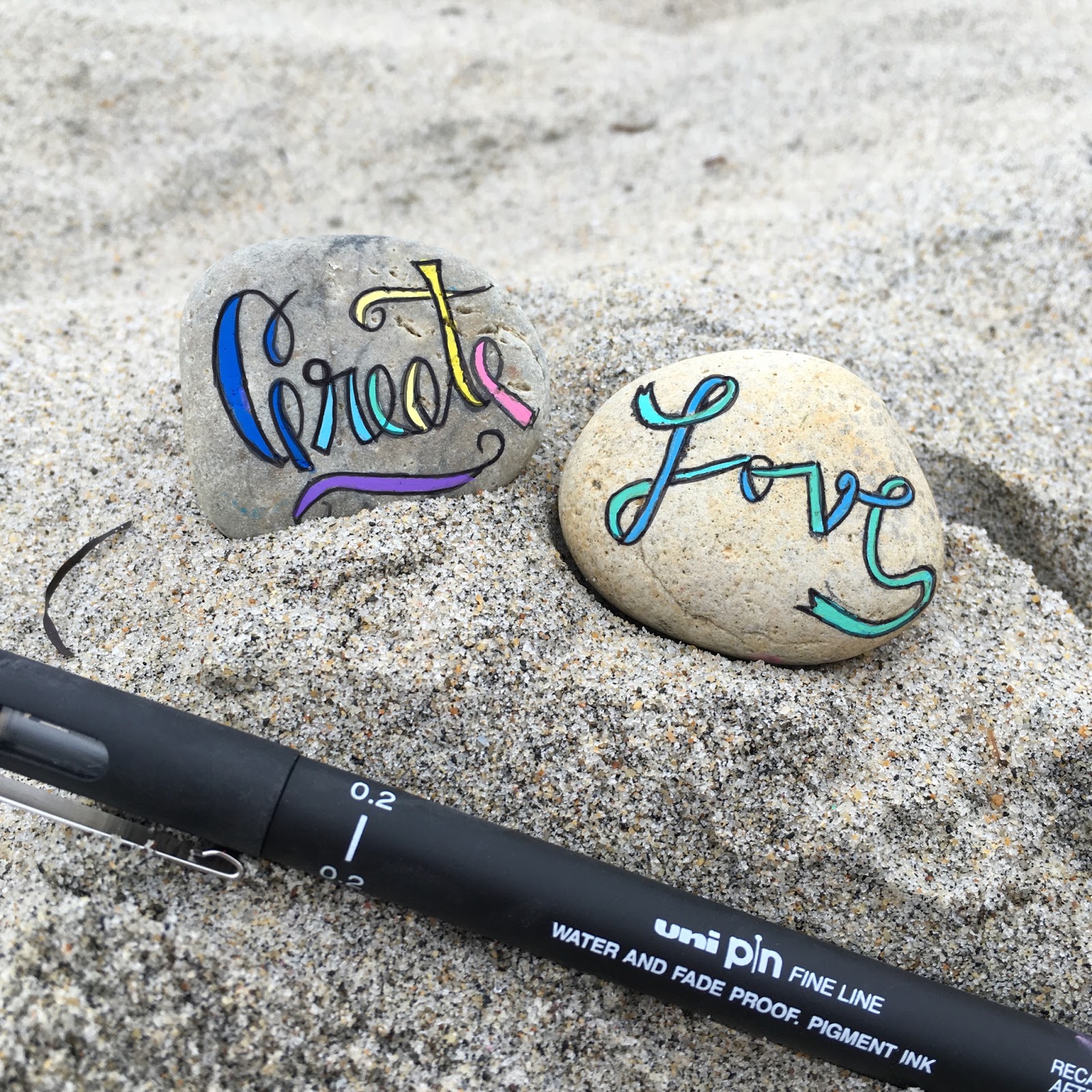 Calligraphy on rocks