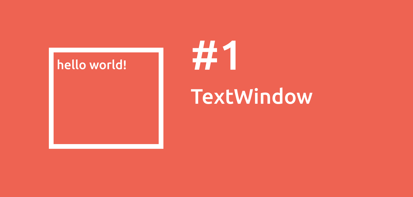 Small Basic #1 TextWindow