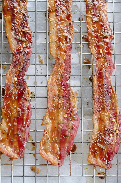 Rosemary Sweet and Spicy Candied Bacon