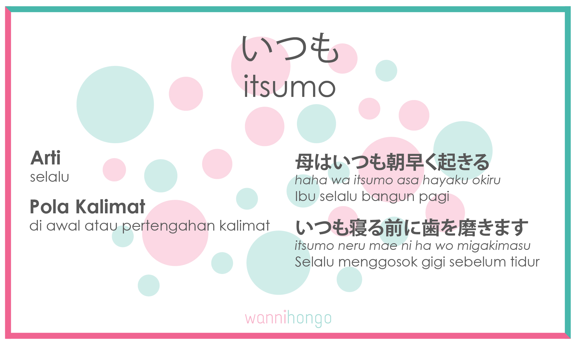 いつも (itsumo) - Tata Bahasa Jepang N5 | Wannihongo