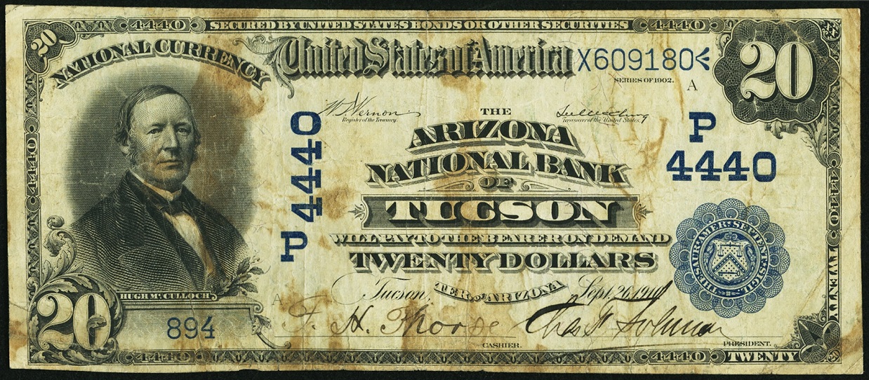Arizona National Banknotes: 4440 The Arizona National Bank of TUCSON