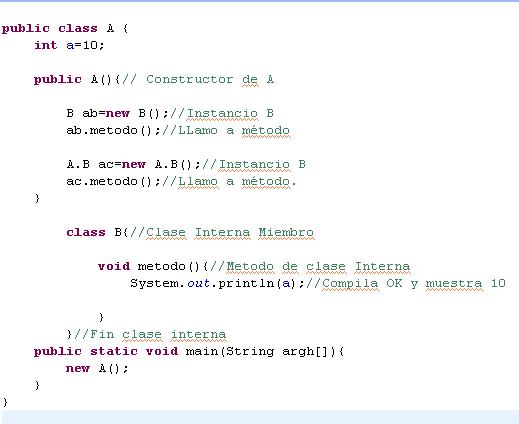 Programacion Orientada a Objetos: Clases Anidadas