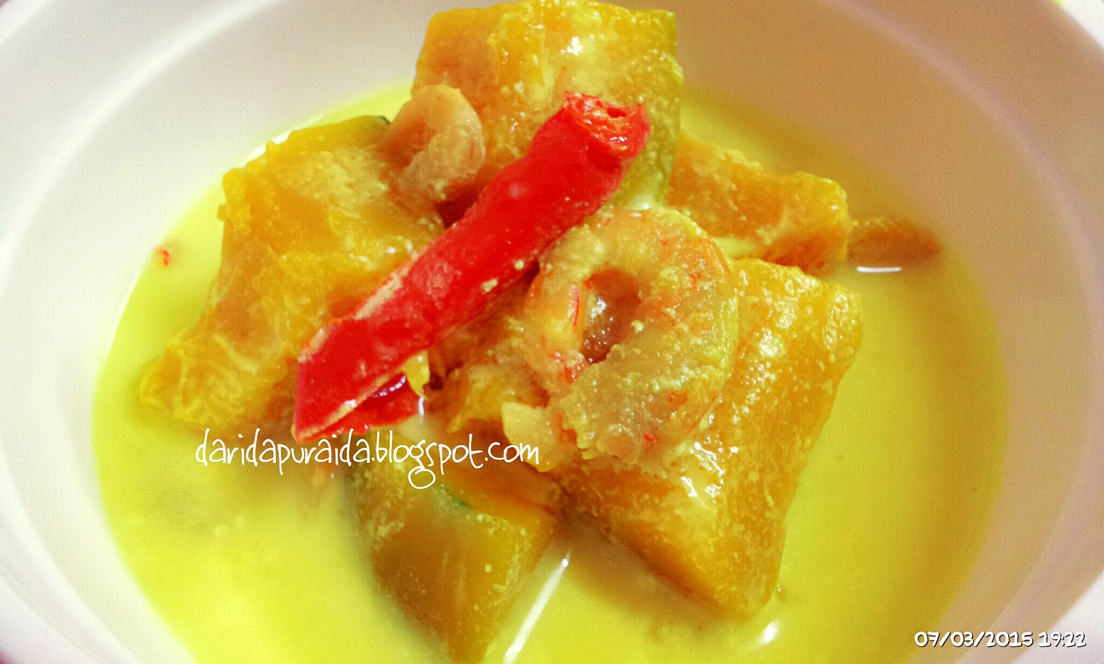 Dari Dapur Aida: Masak Lemak Labu Kuning