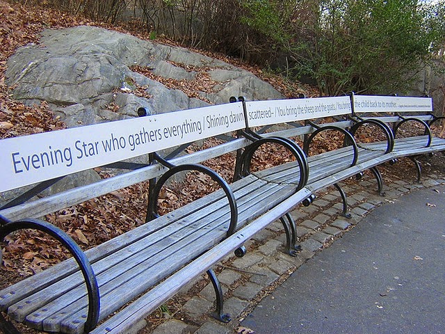 benchsite: Poetry Please? Benches for World Poetry Day