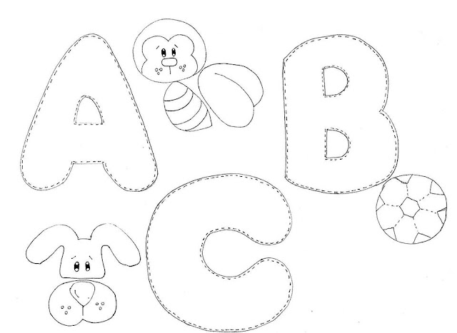 Desenhos para colorir alfabeto ilustrado em português para atividades ...