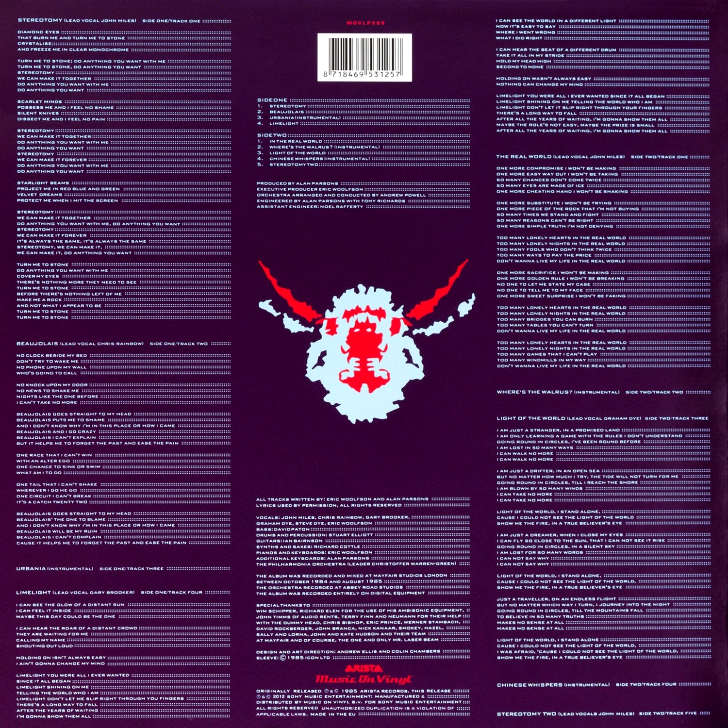 1985 Stereotomy - The Alan Parsons Project - Rockronología