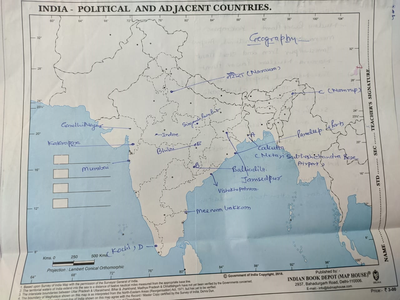 AJITH SIR ONLINE COACHING: Map Work class 10 & 12