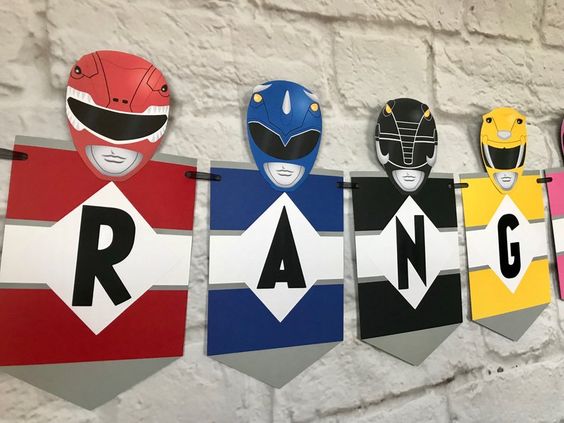 80 ideas para decorar fiesta de los Power Rangers