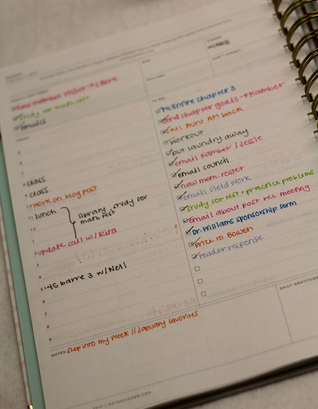 How I Organize My Day Designer // Agenda Organization