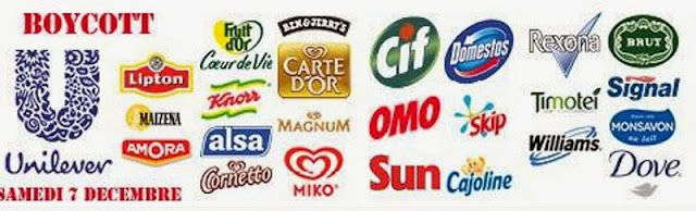 bab: APPEL POUR UNE JOURNÉE NATIONALE DE BOYCOTT DES MARQUES UNILEVER