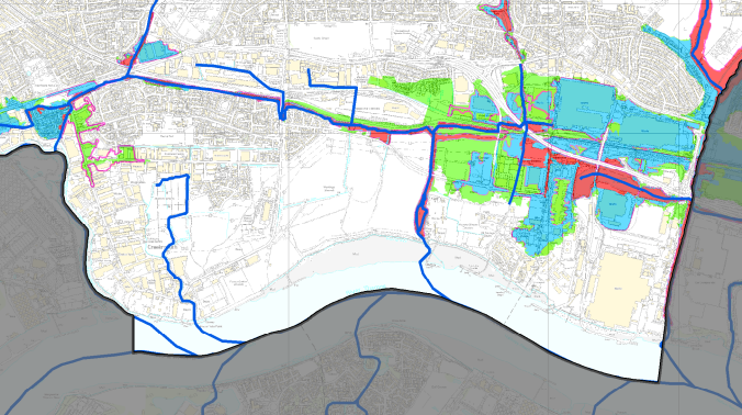 Barking Riverside: Flood maps