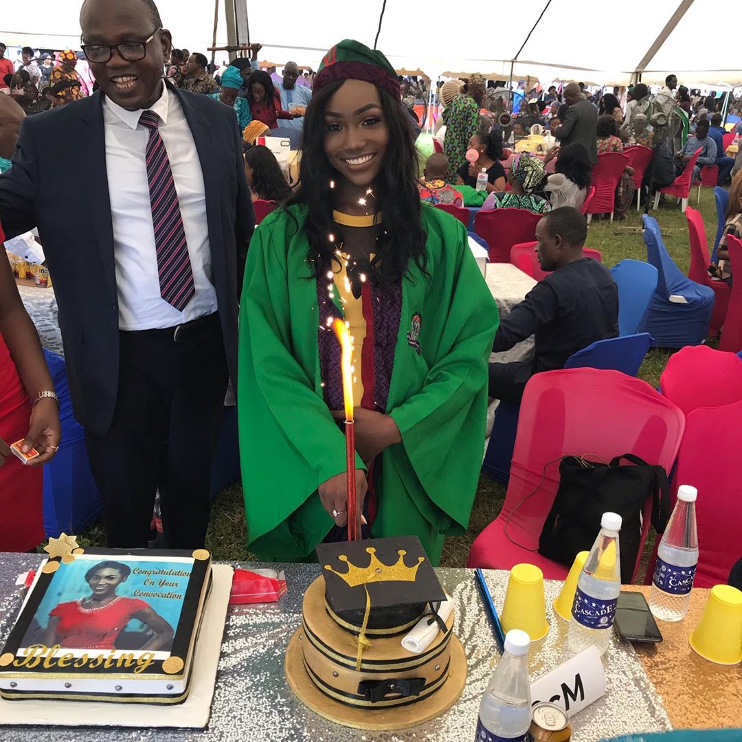 Pictures of Blessing Uzero graduating from Covenant University.
