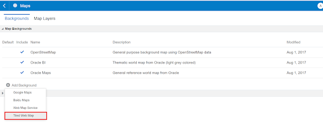 OAC integration with XYZ Tiled Web Maps