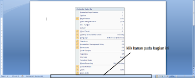 Fungsi Status Bar di Microsoft Word - Blogger Toraja