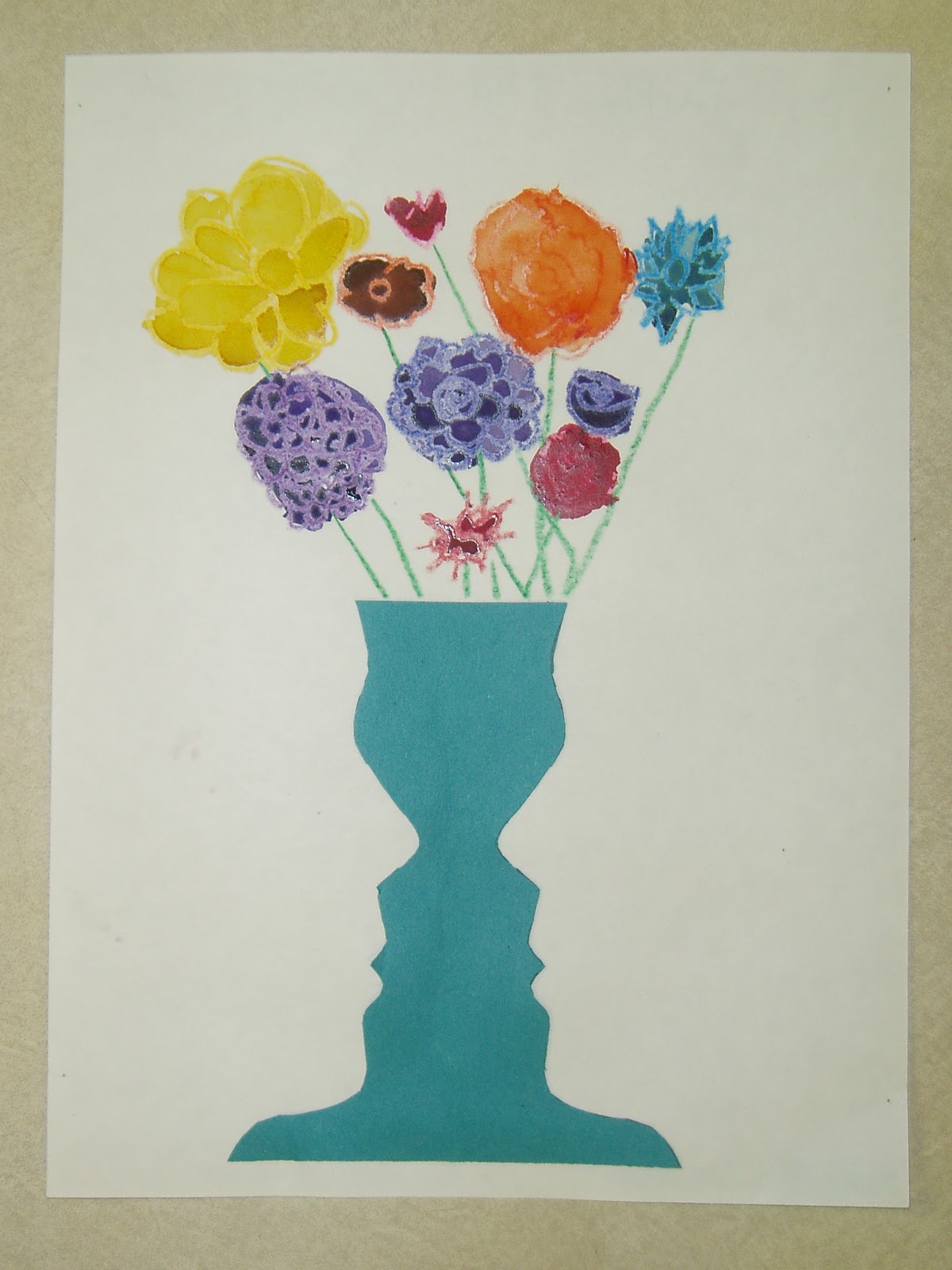 Miss Young's Art Room: 3rd Grade Negative Space Face Vases