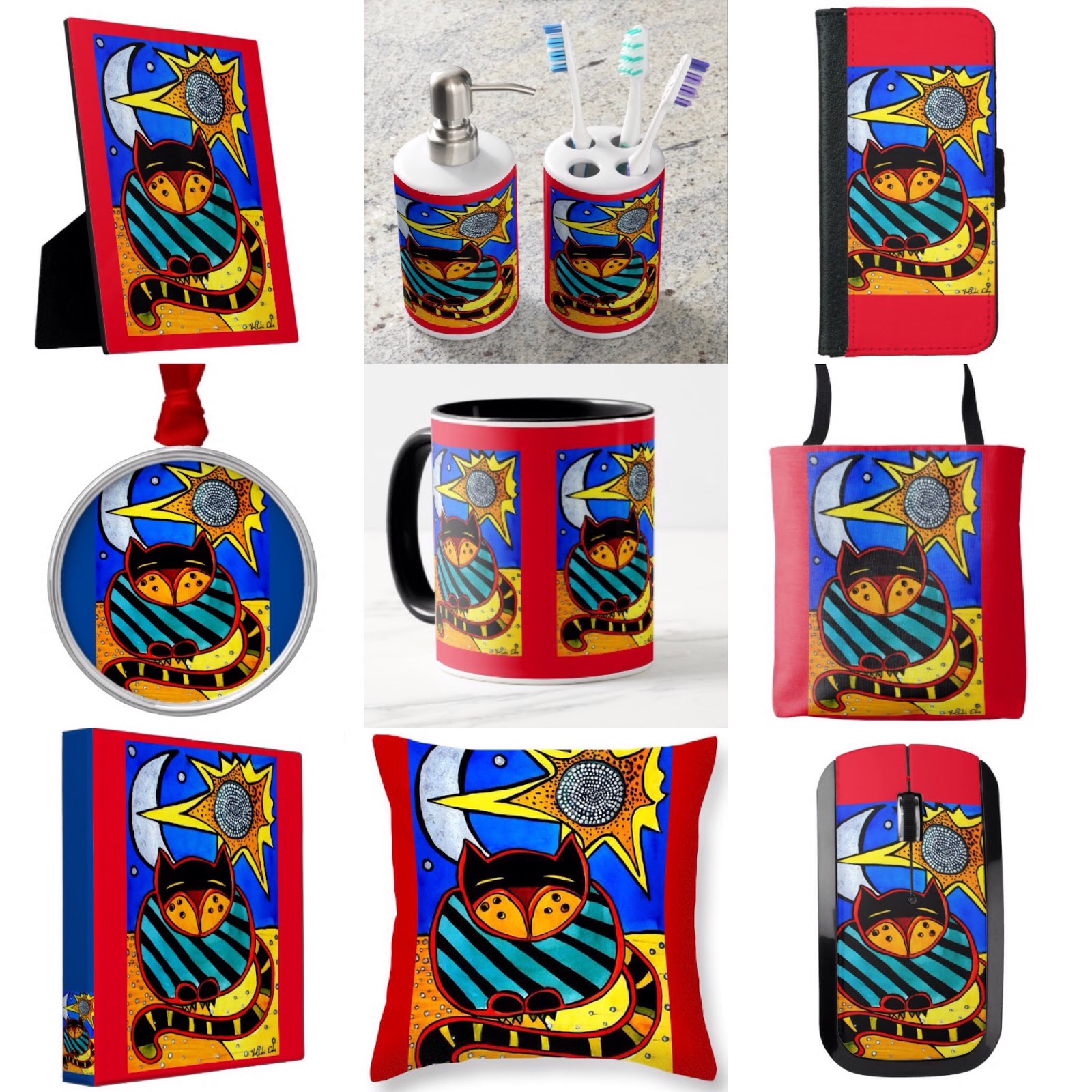 Cats of Karavella: Sun and Moon - Cat Art by Cats of Karavella