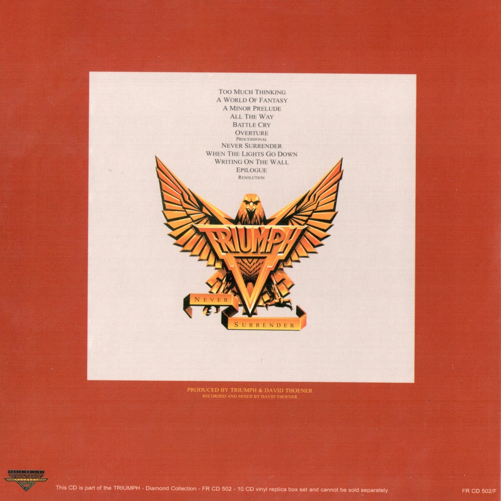 1983 Never Surrender - Triumph - Rockronología