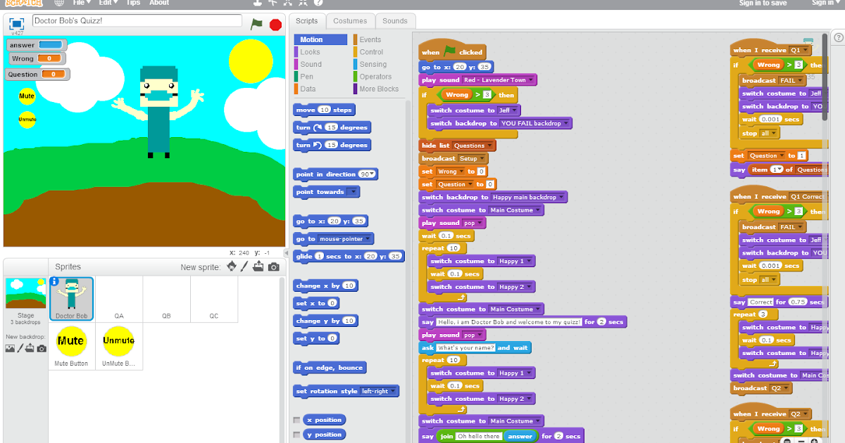 Kerem'sBlog: The Final Stage Of My Scratch Quizz