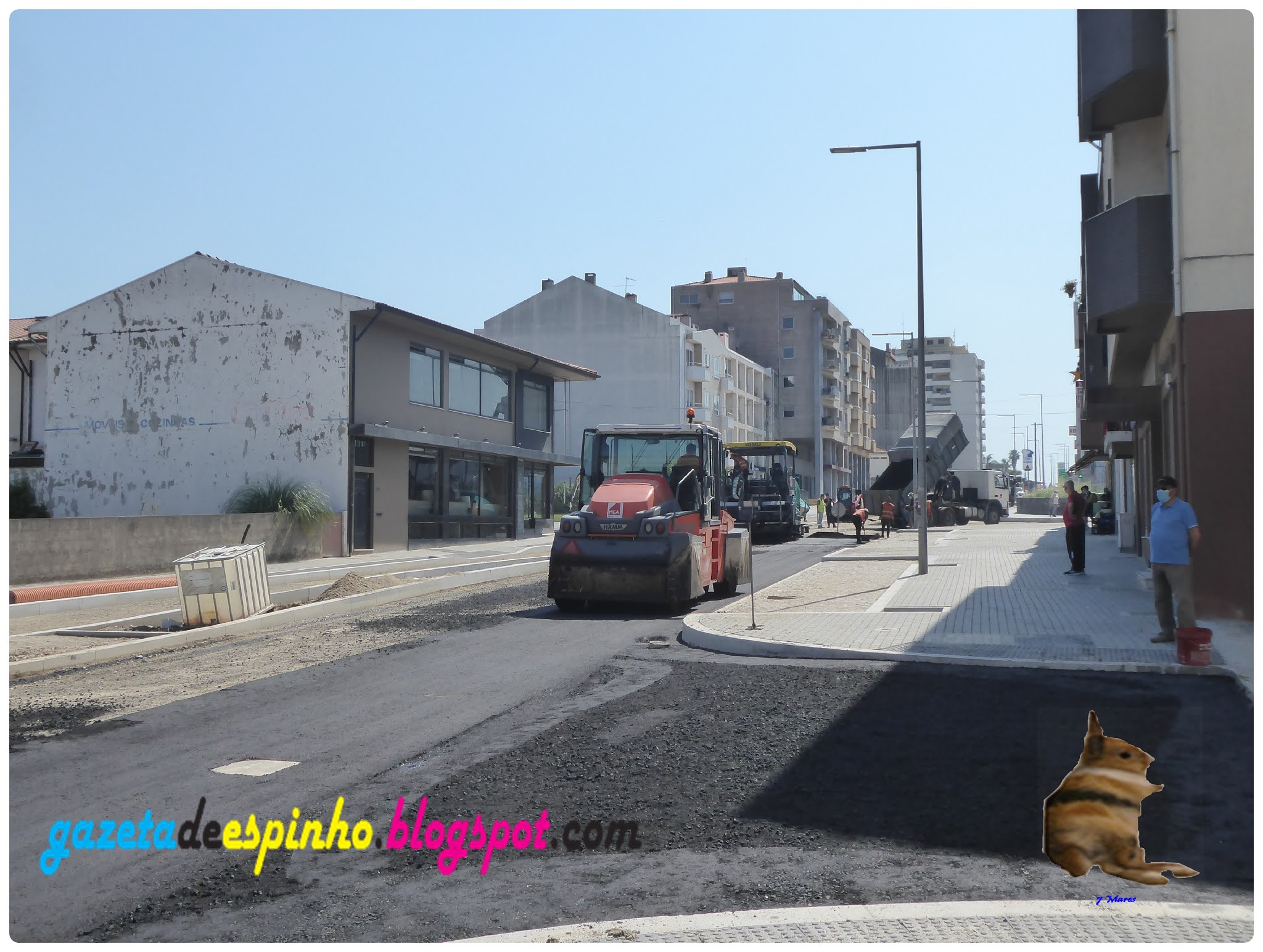 Gazeta de Espinho: Inicio da pavimentação da Rua 19 entre Avenida 32