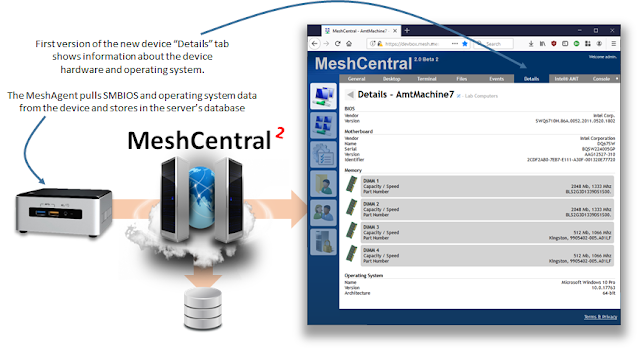 MeshCentral2 - Mouse Sync, Details Tab, Playback Viewer