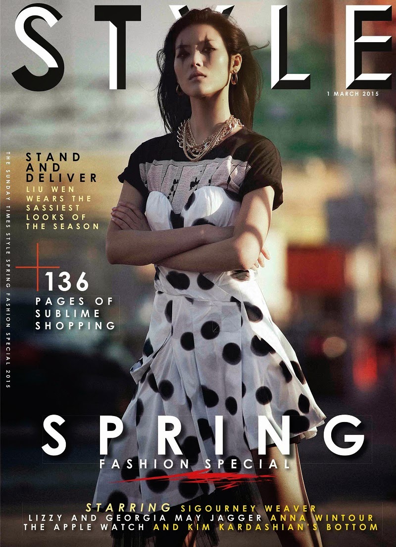 ASIAN MODELS BLOG: MAGAZINE COVER: Liu Wen on (UK) Sunday Times Style ...